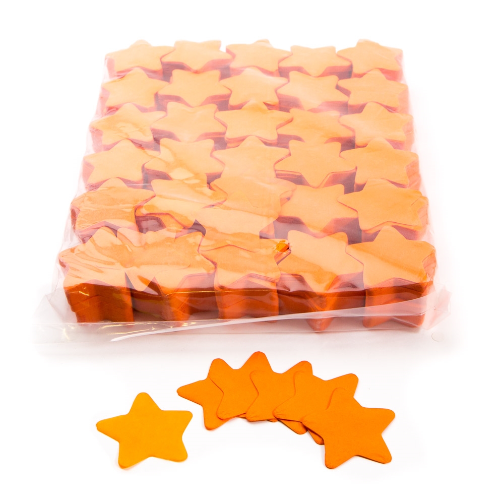 Confetti-world - Orange Stjerner - 3034Orange